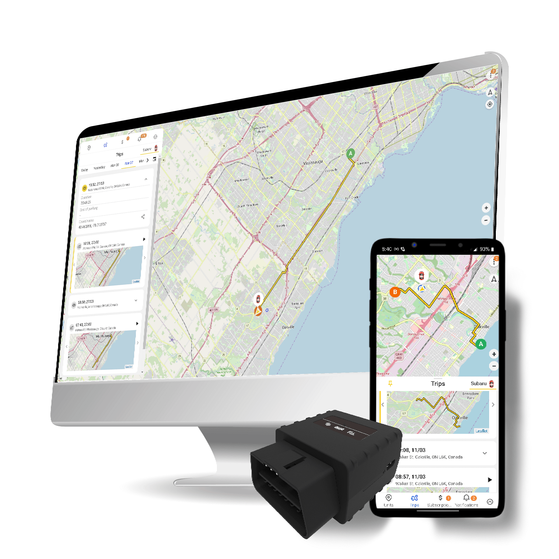 LTE Plug & Play Vehicle OBDII Tracker - LVM Track